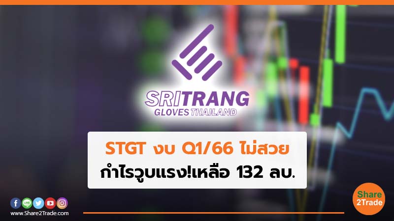 STGT งบ Q1/66 ไม่สวย กำไรวูบแรง!เหลือ 132 ลบ. | Share2Trade